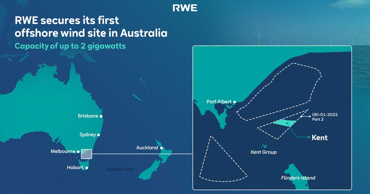 RWE secures its first Australian offshore wind site, with a capacity of ...